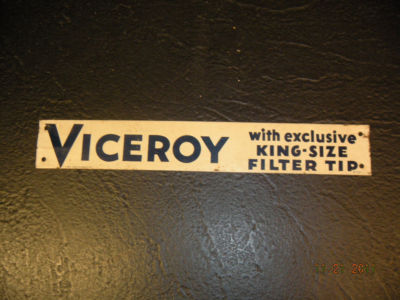 Vintage VICEROY Metal Strip Sign -- Antique Price Guide Details Page
