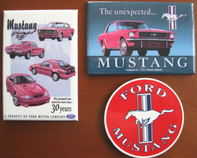 Set Of 3 Ford Mustang Refrigerator Magnets, Brand New Cool Items, No ...