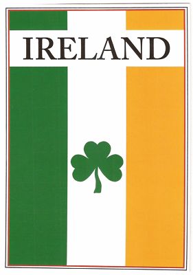 Ireland Flag Tri-Color Shamrock Irish Post Card New -- Antique Price ...
