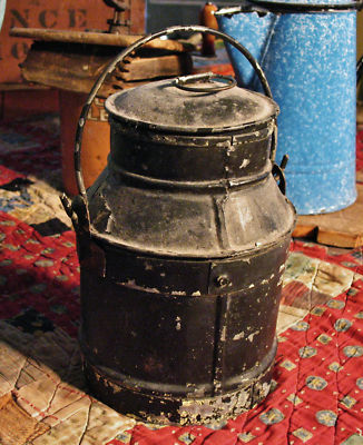 Antique milk or cream pail with lid -- Antique Price Guide Details Page