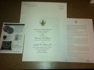 Official and Original Barack Obama Inaugural Invitation 2009 -- Antique ...