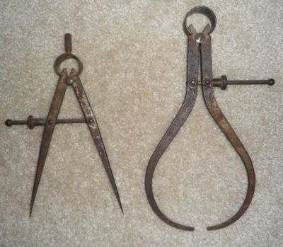 1930' 1940'S Iron Measuring Calipers-Gauge/Compass ANTIQUE DECORATIVE ...