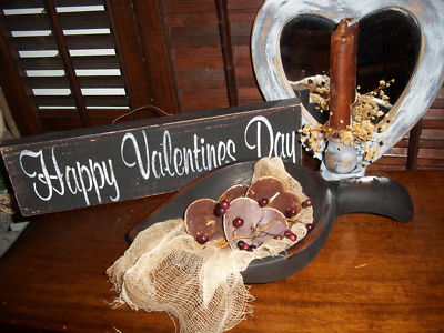 ~Primitive Gathering~Sconce~Sign~Grungy Heart Tea Lights~ -- Antique ...
