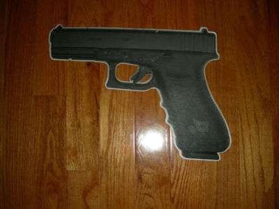 GLOCK display cardboard sign Gun Pistol 16.5" x 11" -- Antique Price ...