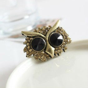 New Design Vintage Personality Owl Head Fashion RING 5078 Antique Brass ...