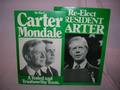 Set Of 2 Jimmy Carter Campaign Posters -- Antique Price Guide Details Page