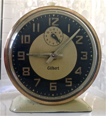 Antique Art-Deco 1930s GILBERT Alarm Clock!!! WORKING!!!! -- Antique ...