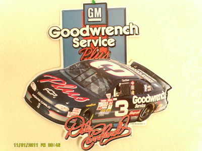 Dale Earnhardt stamped metal bar sign 17 x 17 -- Antique Price Guide ...