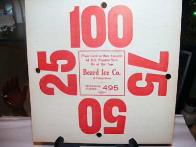 Vintage Original 1930's - 1940's Ice Delivery Card -- Antique Price ...