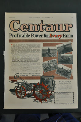 1927 Central Tractor Company Advertisement - Centaur Tractor -- Antique ...