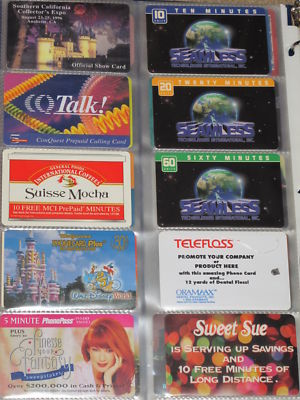 OLD PHONE CARDS 10 prepaid phone cards rare limited edition collector ...