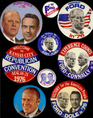 1976 GERALD FORD POLITICAL CAMPAIGN BUTTON COLLECTION - A -- Antique ...