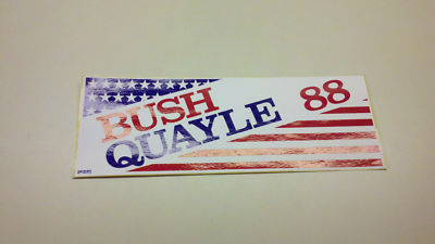 BUSH 1988 PRESIDENTIAL BUMPER STICKER -- Antique Price Guide Details Page