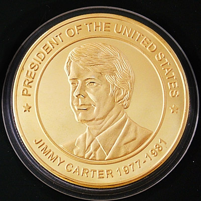 US President Carter Gold-Plated Commemorative Coin PG39 -- Antique ...