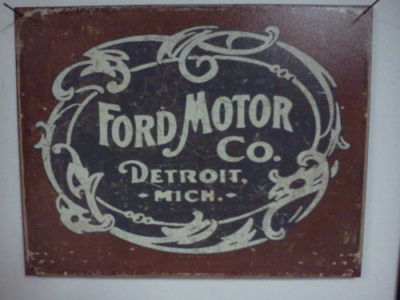 VINTAGE AUTO TRUCK TIN SIGN FORD MUSCLE HOT ROD CLASSIC RACE 0102 ...