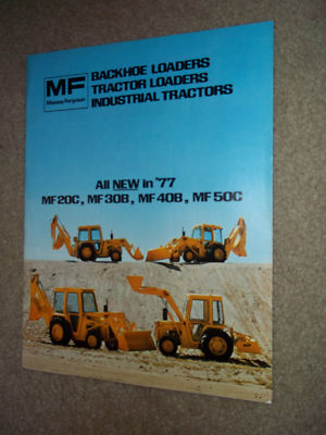 1977 Massey Ferguson Dealer Sales Brochure Loaders Industrial-Tractors -- Antique Price Guide ...