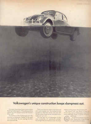 1967 RARE VOLKSWAGEN VW BEETLE 'FLOATING BEETLE' AD -- Antique Price ...