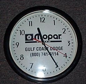 Mopar Wall Clock -- Antique Price Guide Details Page