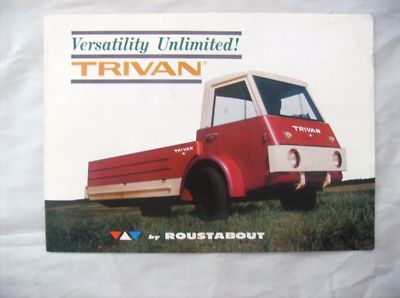 1963 ROUSTABOUT TRIVAN BROCHURE - THREE WHEEL DELIVERY AND UTILITY ...