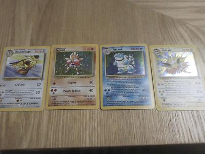 Pokemon TCG French Rares Pidgeot Hitmonchan Blastoise Jolteon Foil NM ...