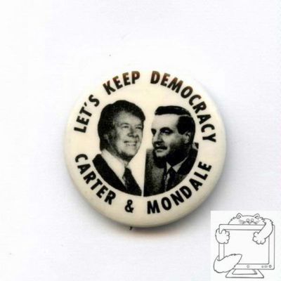 Carter Mondale Political Button Vintage Original 1976 -- Antique Price ...