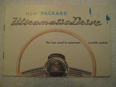 ORIGINAL 1949 Packard Ultramatic Drive Sales Brochure -- Antique Price ...