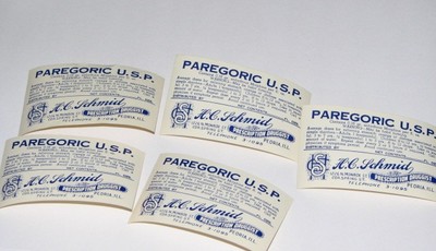 Medicine Labels Paregoric Morphine Vintage Labels Lot of 5 -- Antique ...