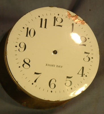Antique Gilbert 8 Day Porcelain Face Lever Clock Movement -- Antique ...