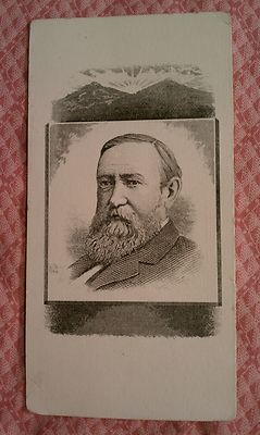 original 1888 Benjamin Harrison presidential voting card 1856-1888 ...
