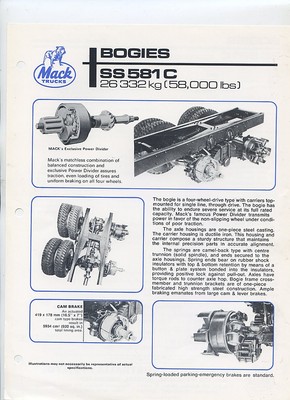 MACK 1979 SS 581 C Rear Drive Bogie Sales Brochure -- Antique Price ...
