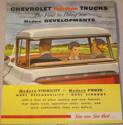 Chevrolet Task-Force Trucks sales advertising brochure 1956 ...