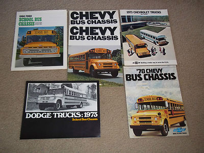 LOT 6 School Bus Dealer Sales Brochures Dodge Ford Chevrolet Chevy ...