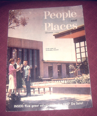 PEOPLE AND PLACES Magazine-Nov. 1956 Issue-1957 DeSoto and Plymouth ...