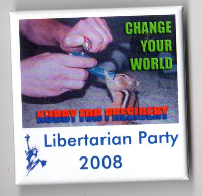 Steve Kubby campaign button pin 2008 Marijuana Libertarian Party ...