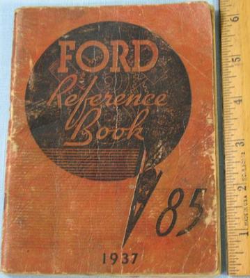 1937 FORD REFERENCE BOOK V8 85 -- Antique Price Guide Details Page
