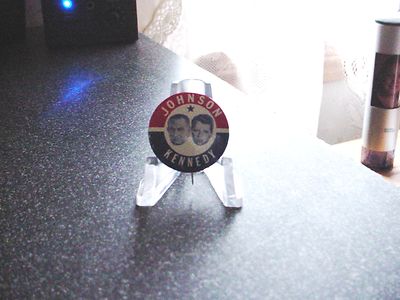 1964 LBJ Johnson RFK Kennedy Jugate President Campaign Pinback Button ...