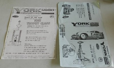 YORK US 30 DRAGWAY DRAG RACING 1978 TROPHY NHRA FUNNY PRO STOCK ...