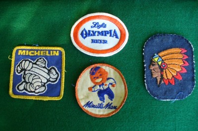 4 Advertising Patches - Vintage Minute Man, Olympia Light Beer ...