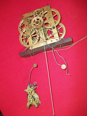 Good Looking Antique Seth Thomas Ogee Brass 30 Hour Clock Movement With ...