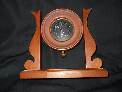 gorgeous antique Waltham desk clock gorgeous wood frame ships clock ...