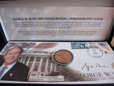 2005 GEORGE BUSH INAUGURATION COMMEMORATIVE COIN #'D -- Antique Price ...