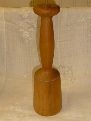 Antique Vintage Primitive WOOD WOODEN Food STOMPER MASHER Maple Potato ...