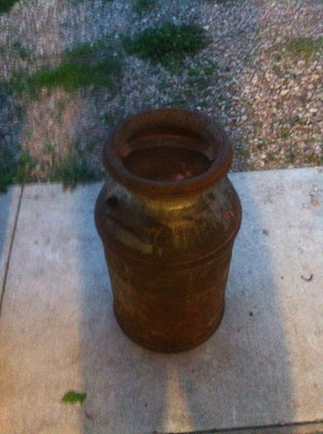 Antique 10 Gallon Farm Milk Cream Can with Cover -- Antique Price Guide ...