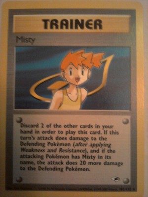 Misty - Pokemon Gym Heroes Trainer Card 102 - Near Mint -- Antique ...