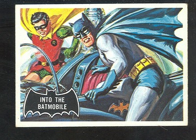 Original Vintage 1966 Batman trading card 8 EX Robin Black bat Large ...