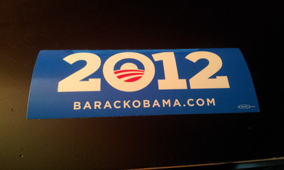 Barack Obama Official 2012 President Campaign Bumper Sticker -- Antique ...