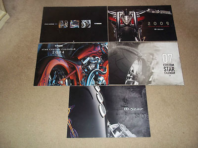 LOT 5 Yamaha Motorcycle "Star Custom" Calendars -- Antique Price Guide ...