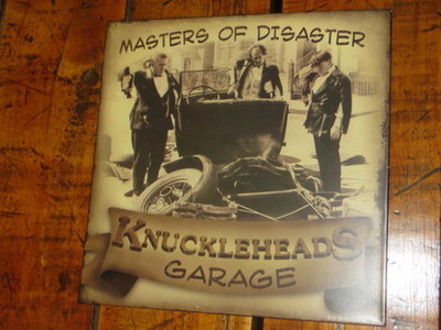 Old Style Metal "Knuckleheads Garage" Sign -- Antique Price Guide ...