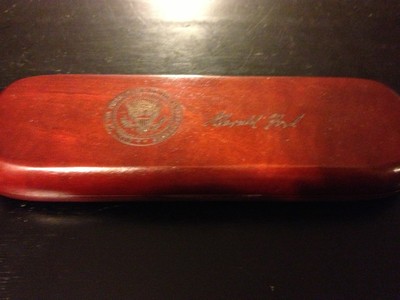 Gerald Ford Commemorative Pen In Wooden Case -- Antique Price Guide ...