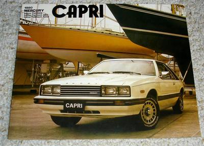 VERY GOOD, ORIGINAL 1980 JAPANESE MARKET MERCURY CAPRI BROCHURE -- Antique Price Guide Details Page